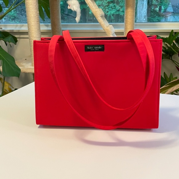 kate spade | Bags | Kate Spade Labeled Vintage Red Nylon Satchel | Poshmark